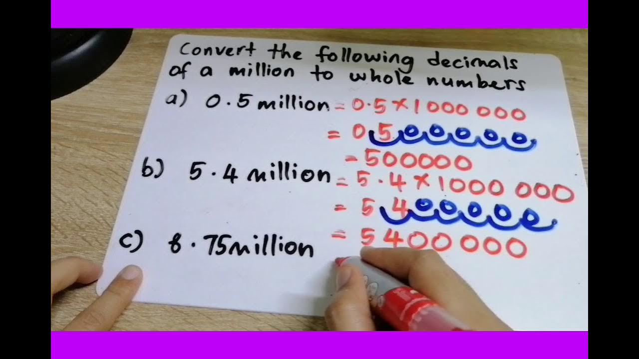 Decimal millions and Fraction millions (Year 6) - YouTube