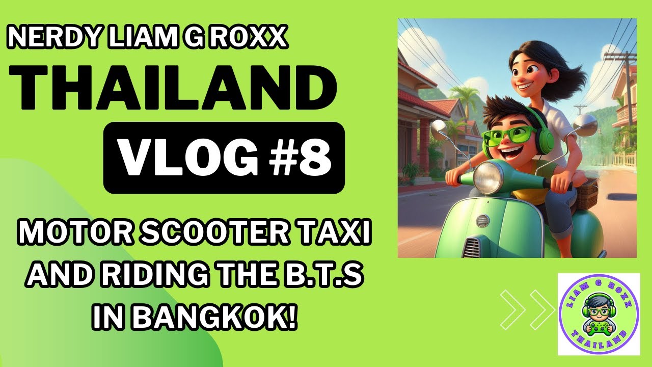 BTS in Bangkok! 12-Year-Old Nerd's First Scooter Taxi and Using the ...