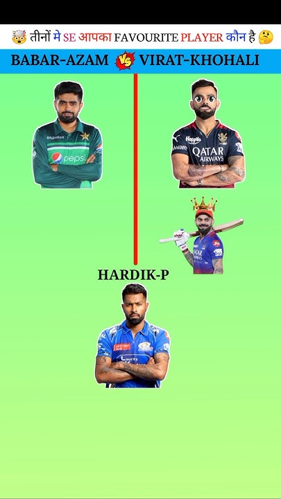 Babar azam vs Virat kohli vs Hardik Pandya #shorts #viratkohli - YouTube