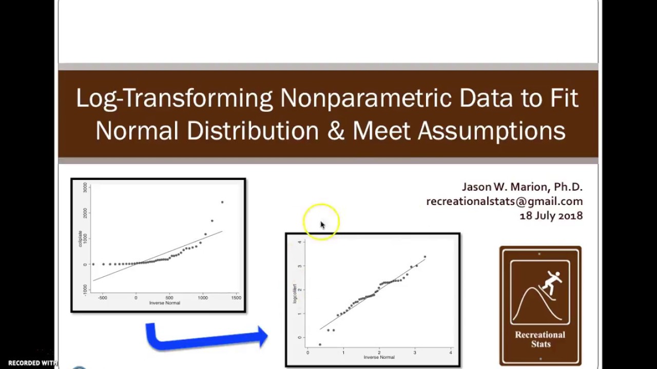 Log Base 10 Transformation to Help Data Fit Normal Distribution - YouTube