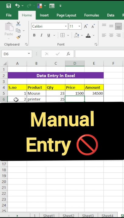Activate Automatic Data Entry Form In Excel Excel Data Entry Tricks Shorts