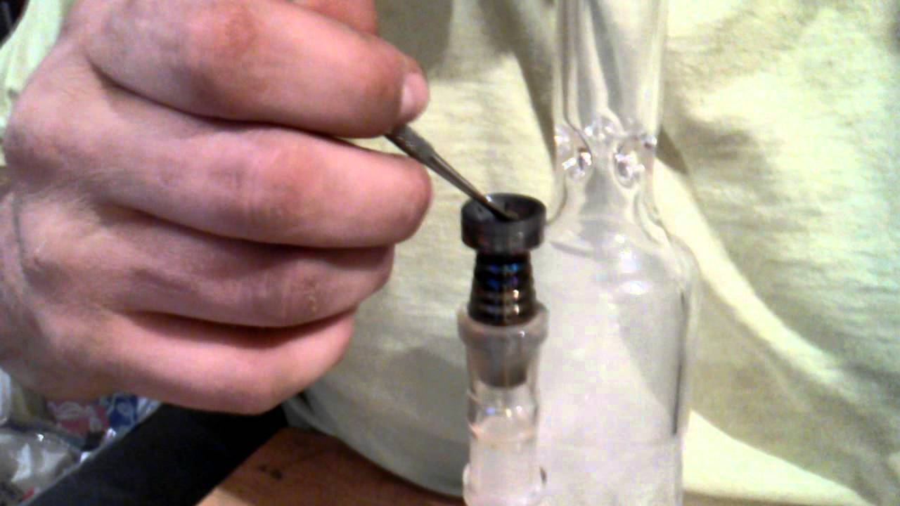 Turbine bong with domeless Titanium nail - YouTube