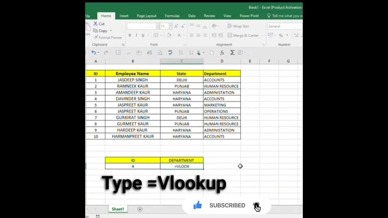 Excel Advance - Vlookup formula in Excel #excel #shorts - YouTube