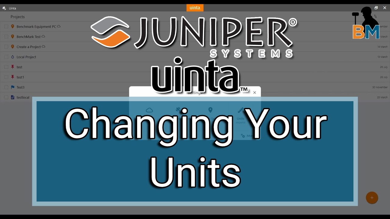 Juniper Uinta: Setting Your Units | Bench Mark - YouTube
