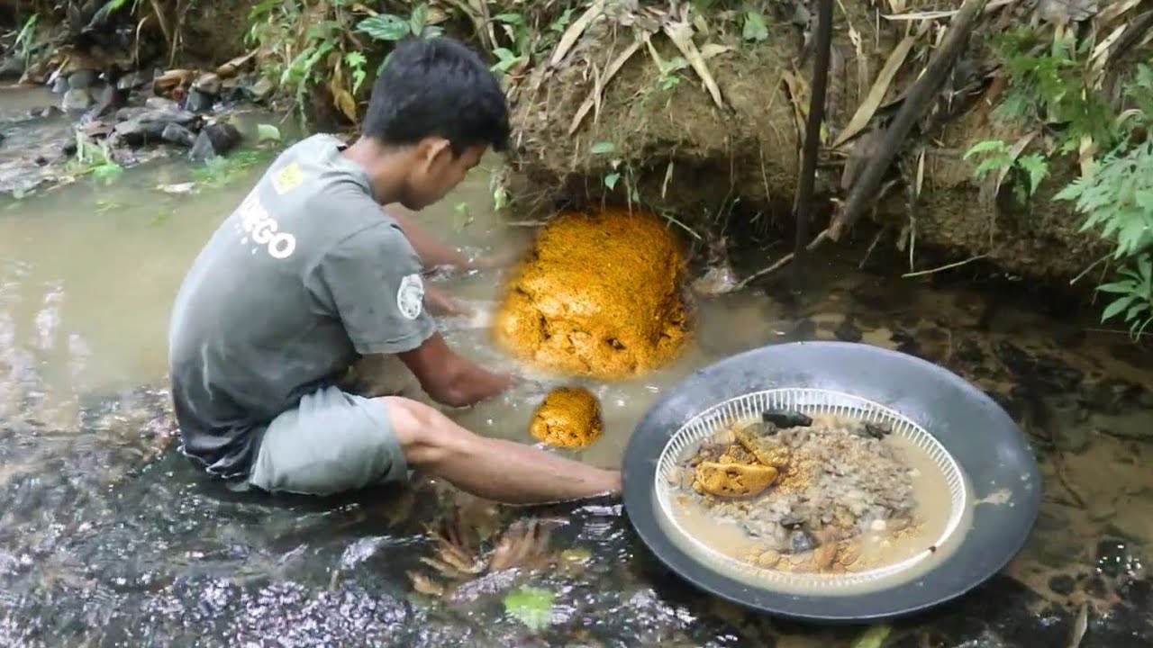 Mendadak Kaya Pendulang Emas di Sungai dapat Banyak || Penemuan Jalur ...