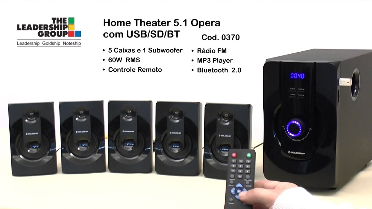 Home Theater 5.1 Opera com USB/SD/BT (0370) - - YouTube