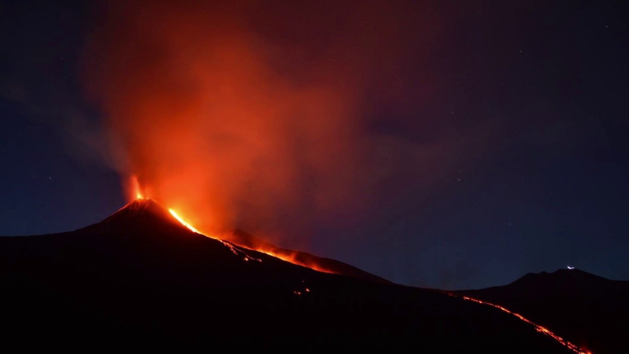 Volcano Soundscape | Fire, Magma, and Calamitous Seismic Sounds - YouTube