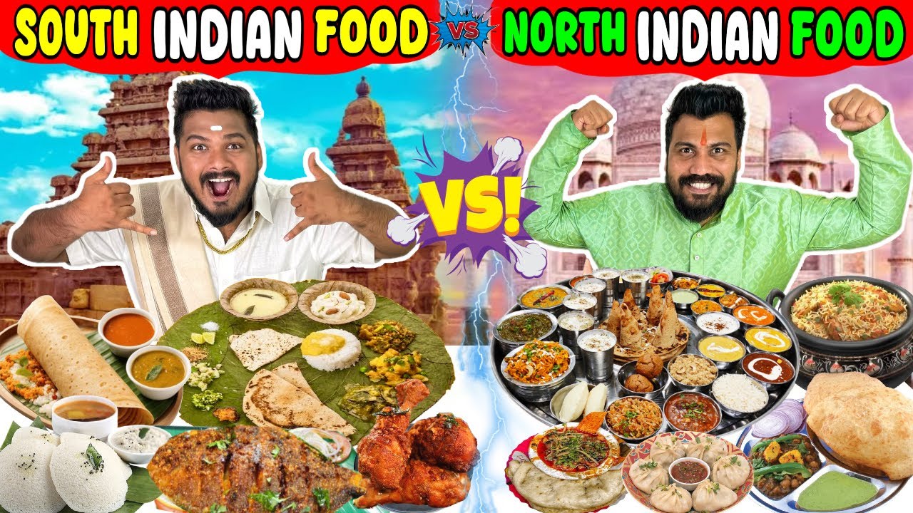 North Indian Vs South Indian Food Challenge😱South Vs North Food War💪🔥 ...