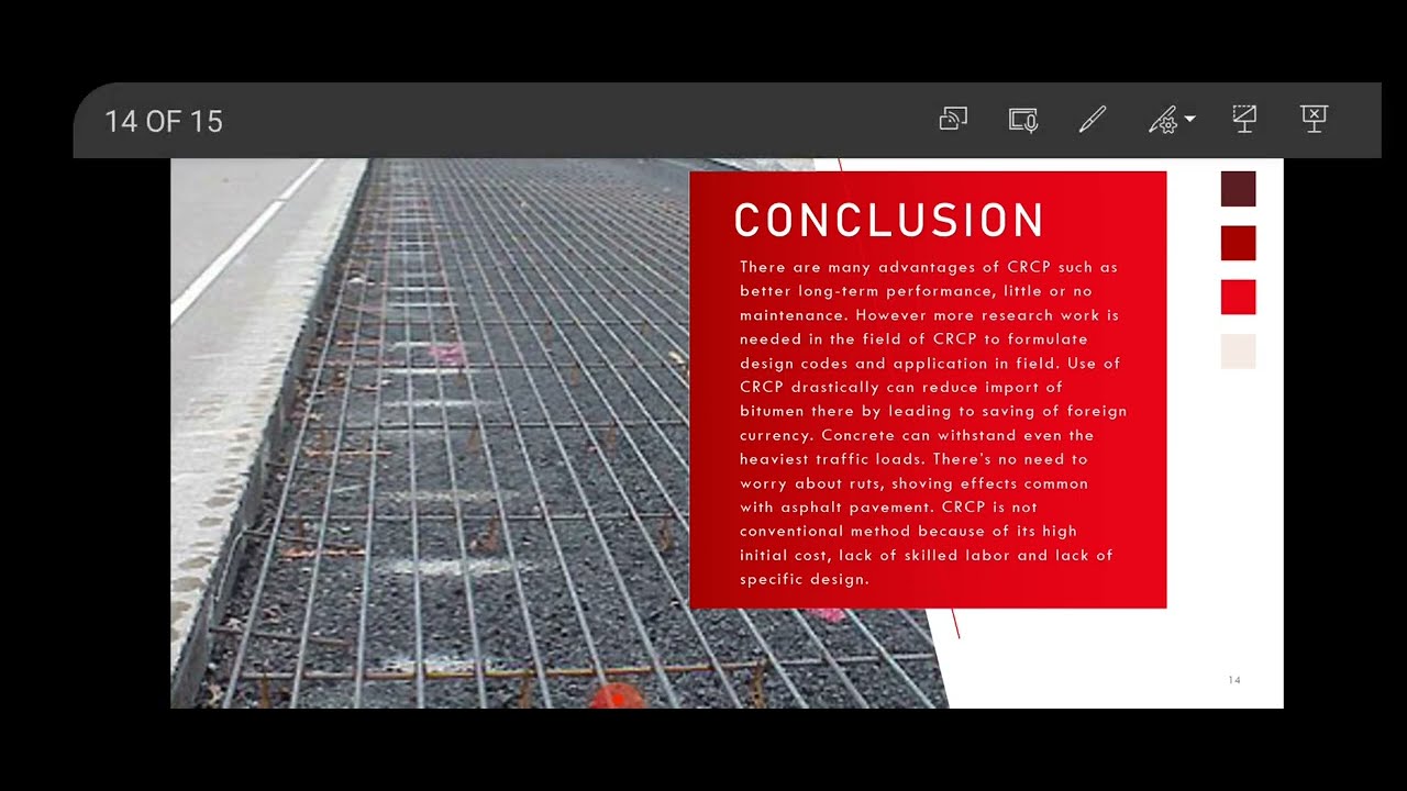 A seminar presentation on Continuous Reinforced Concrete Pavement (CRCP ...