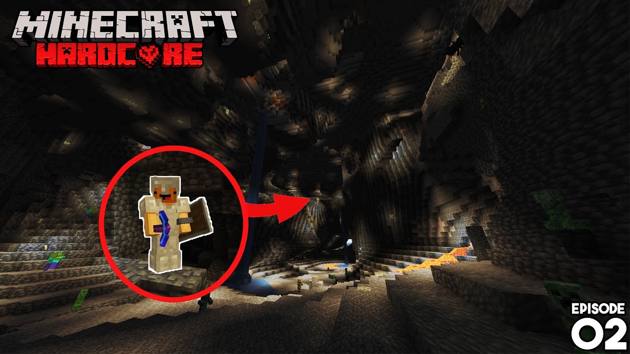 I Found The BIGGEST CAVE In Minecraft! Minecraft Hardcore #02 - YouTube