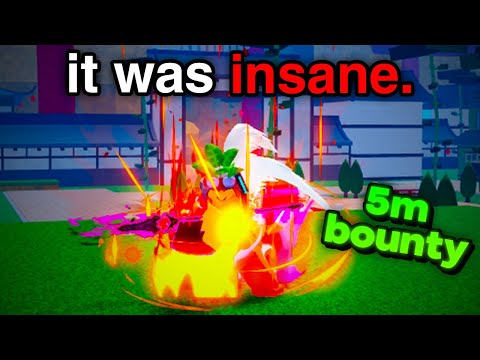This Dragonheart Sword Got Me 5 Million Bounty... (Blox Fruits Bounty Hunting)