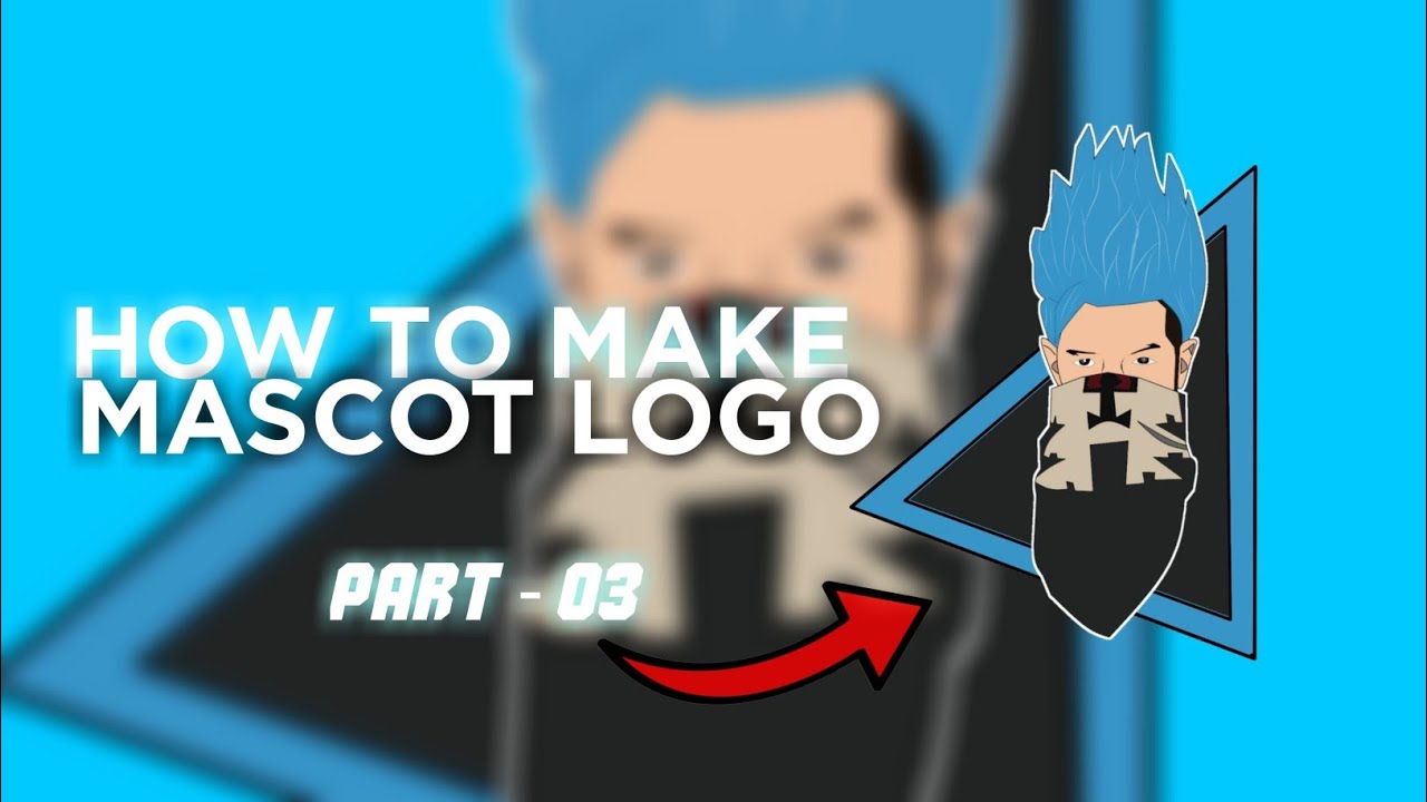 HOW TO MAKE MASCOT LOGO PART - 03 - MOBILE - YouTube