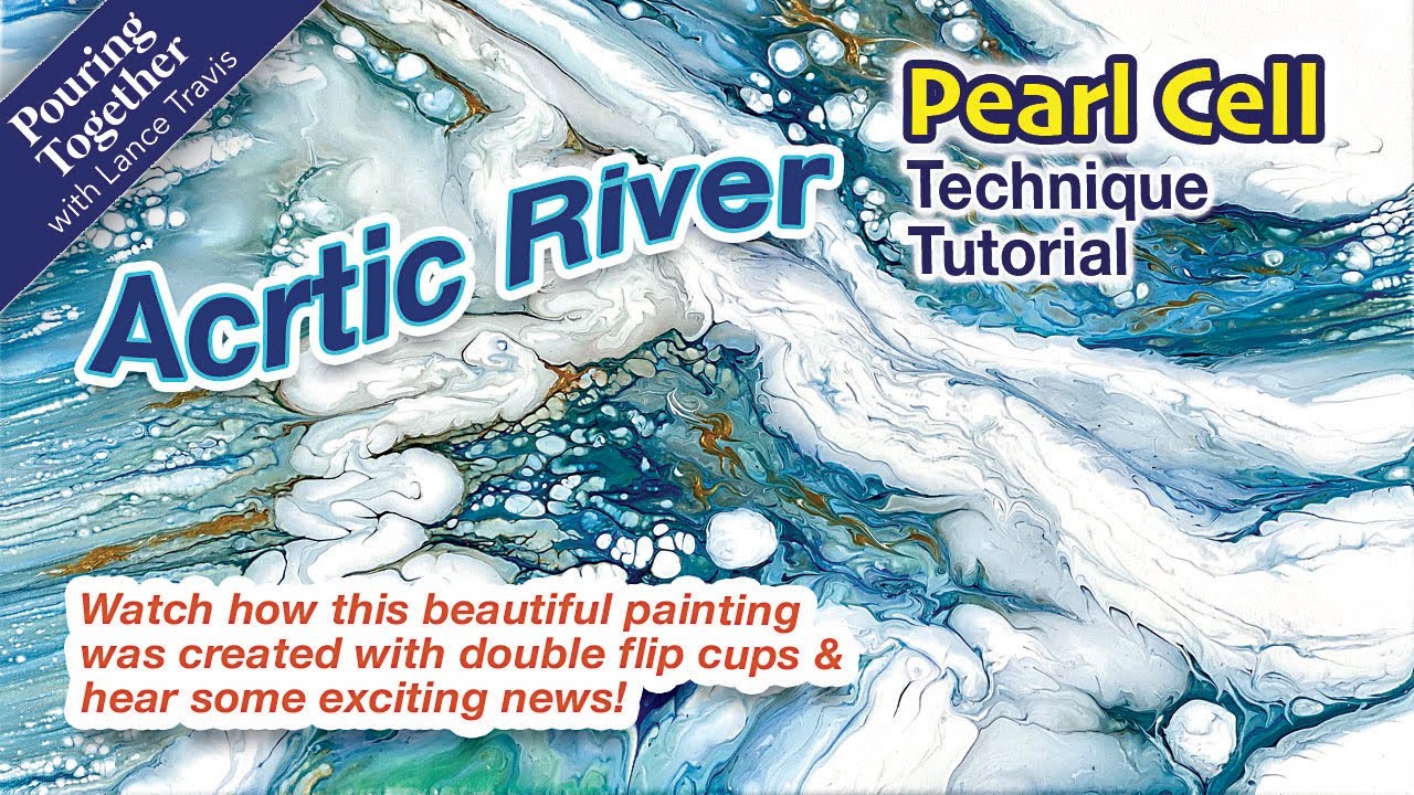 Pearl cell painting tutorial - double flip cup pour - YouTube