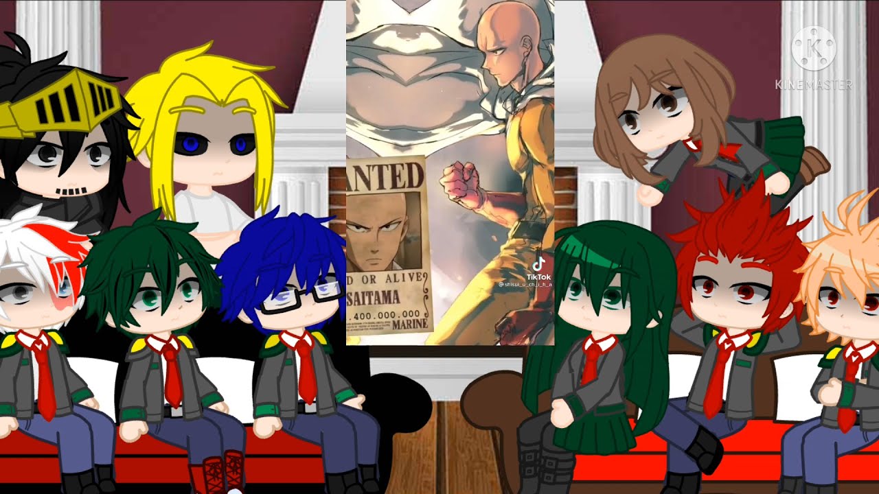 One punch man react / reacciona Saitama Tiktoks | Top 3 Gacha Life ...