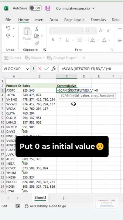 Cummulative Total Using Lambda Mp4 Excel Vikominstitute Vikaljain