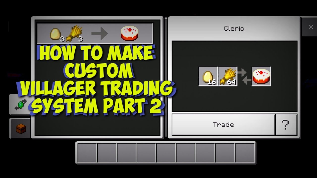 HOW TO MAKE CUSTOM VILLAGER TRADING SYSTEM IN MINECRAFT PART 2 - YouTube