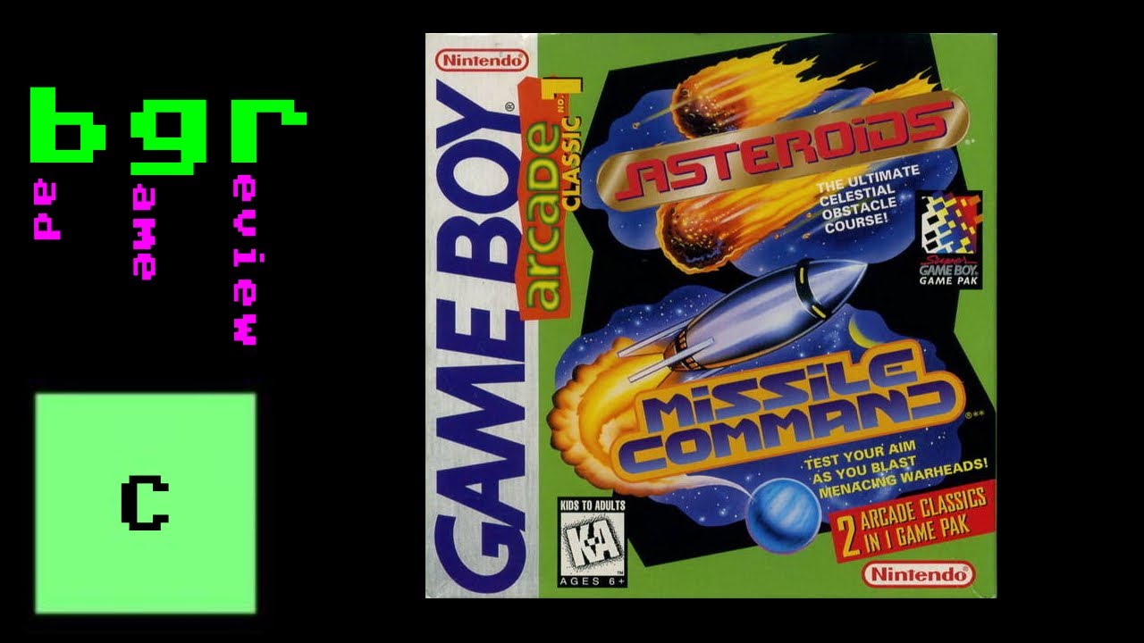 [BGR] everyGB - Arcade Classic No. 1: Asteroids / Missile Command - YouTube