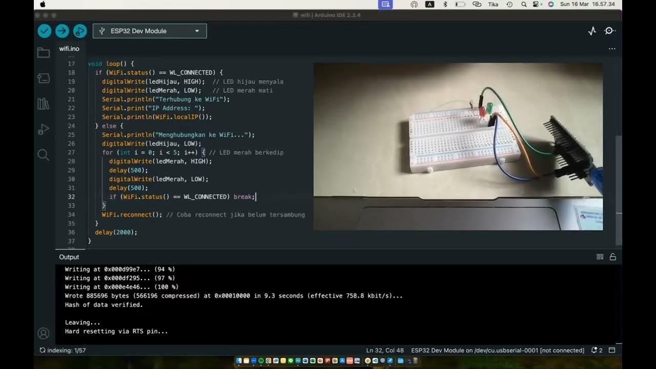 Video Tugas Connectivity ESP 32 - II2260 Internet of Things - YouTube