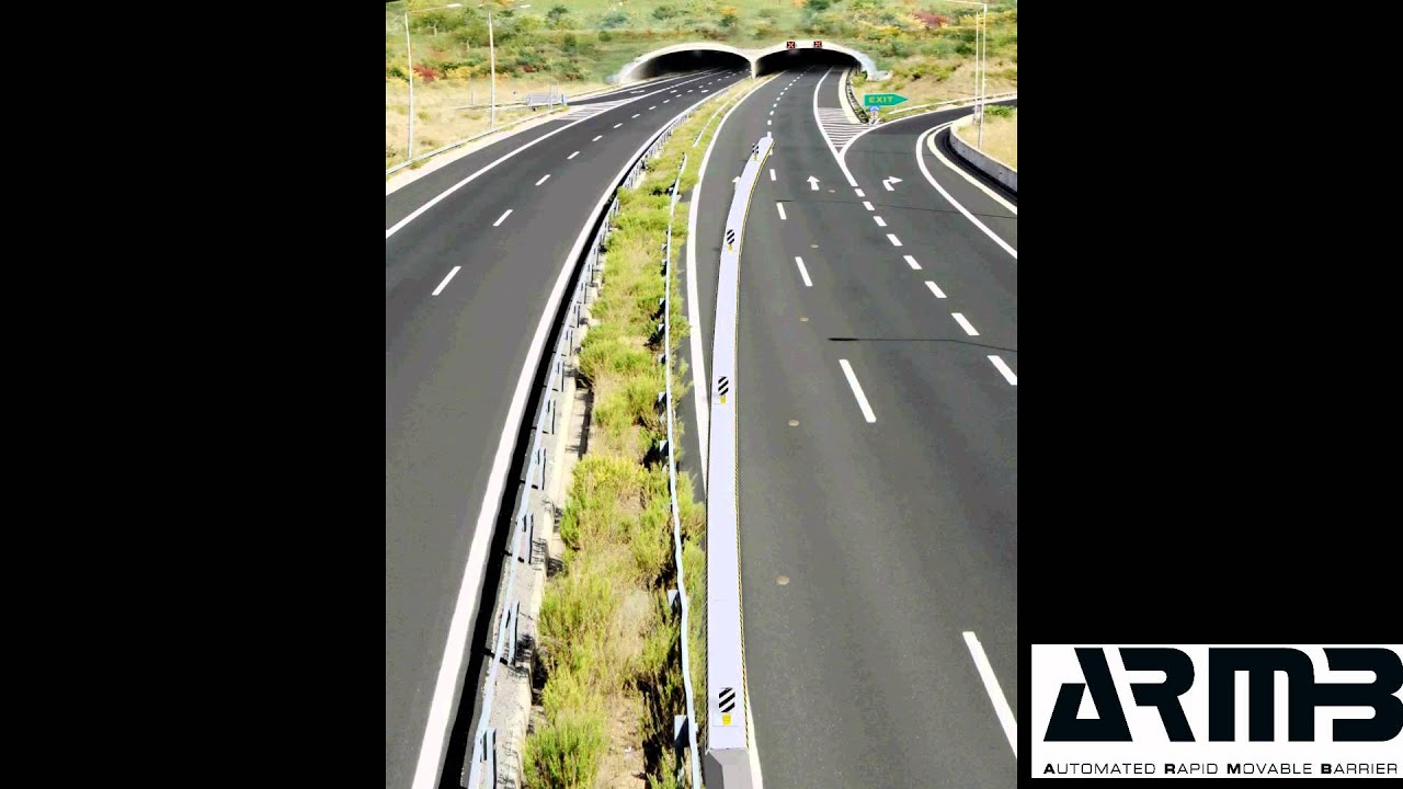SLMM - SMART LANE MOVEABLE MEDIAN Diversion Animation - YouTube