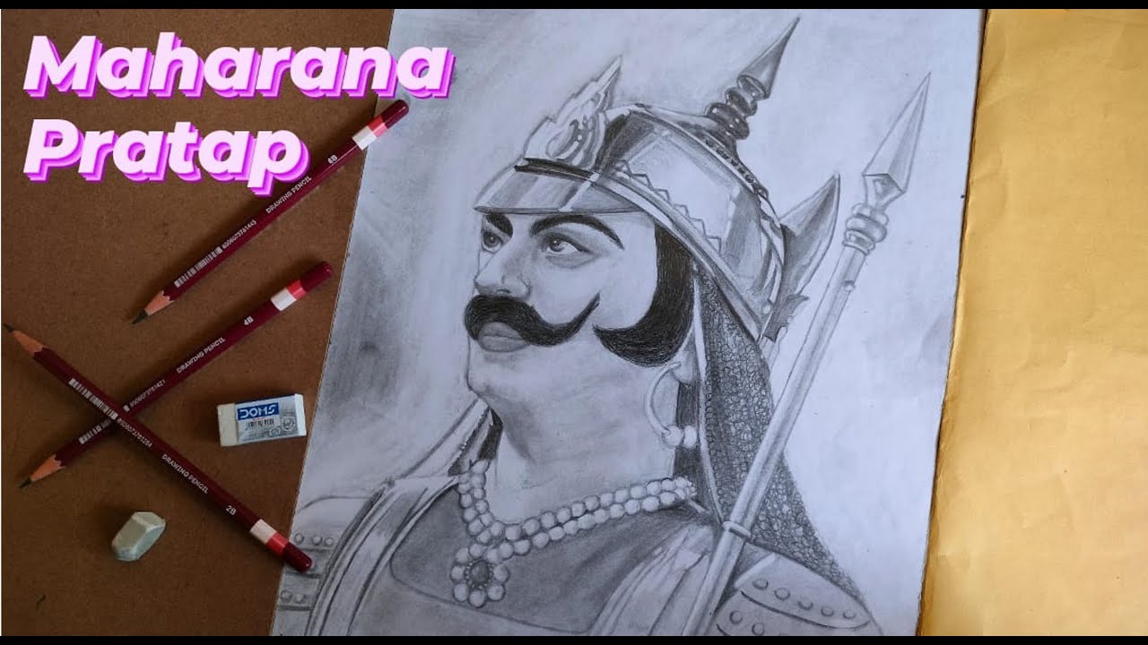 How to draw Maharana Pratap |Maharana pratap Drawing Easy Maharana ...