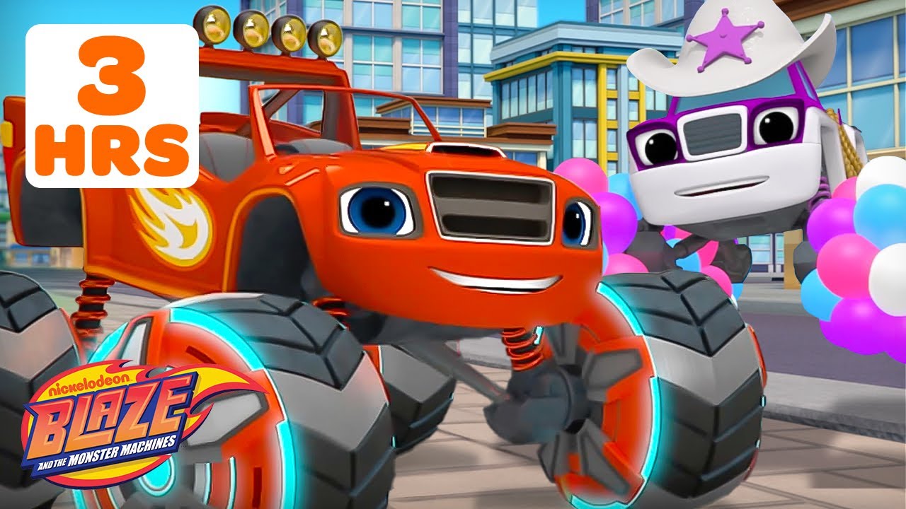 Blaze's COOLEST Wheels and Biggest Jumps! 🛞💥 | 3 HOURS | Blaze and the ...