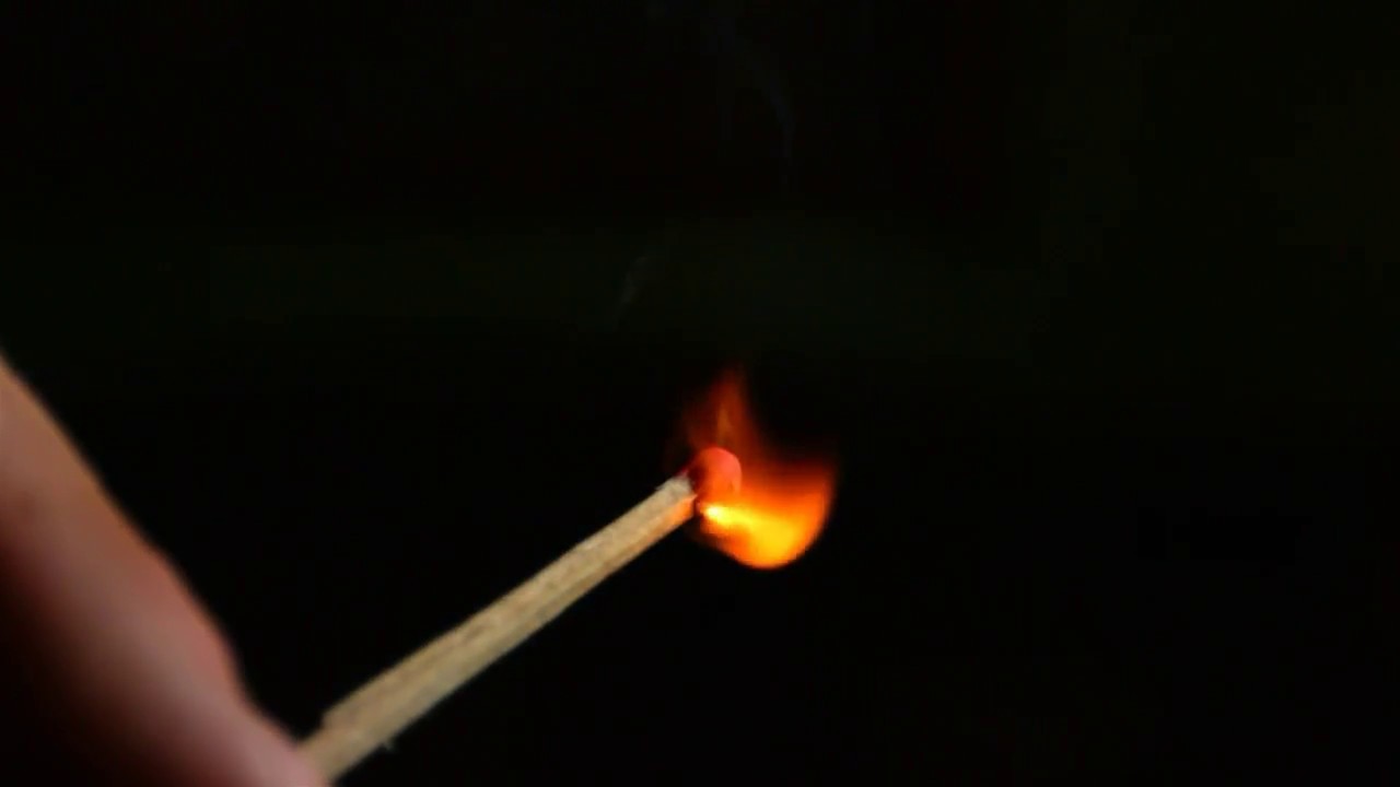 Burning of matchstick in slow motion - YouTube