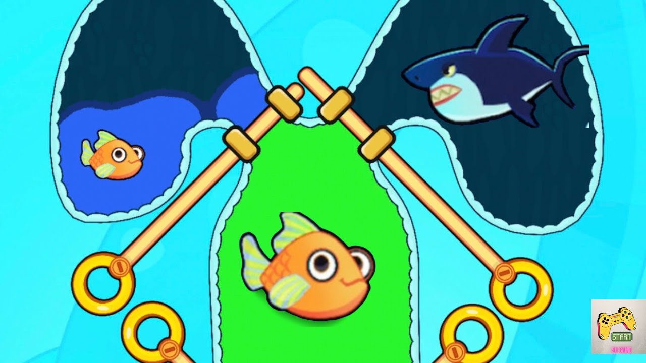 Save The Fish Game Pull The Pin New // Gameplay Fishdom // Shark Ac ...