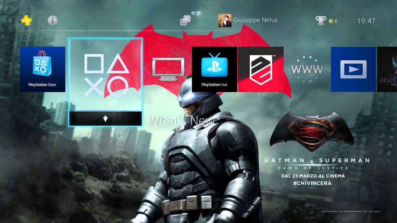 Batman V Superman: Dawn of Justice Dynamic Theme - PS4 - 1080p - YouTube