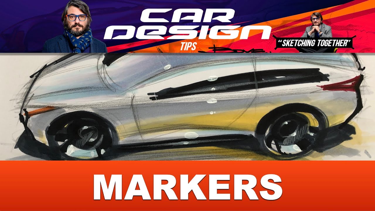 How to Draw Cars - MARKER Car Sketch in Top View Luciano Bove - YouTube