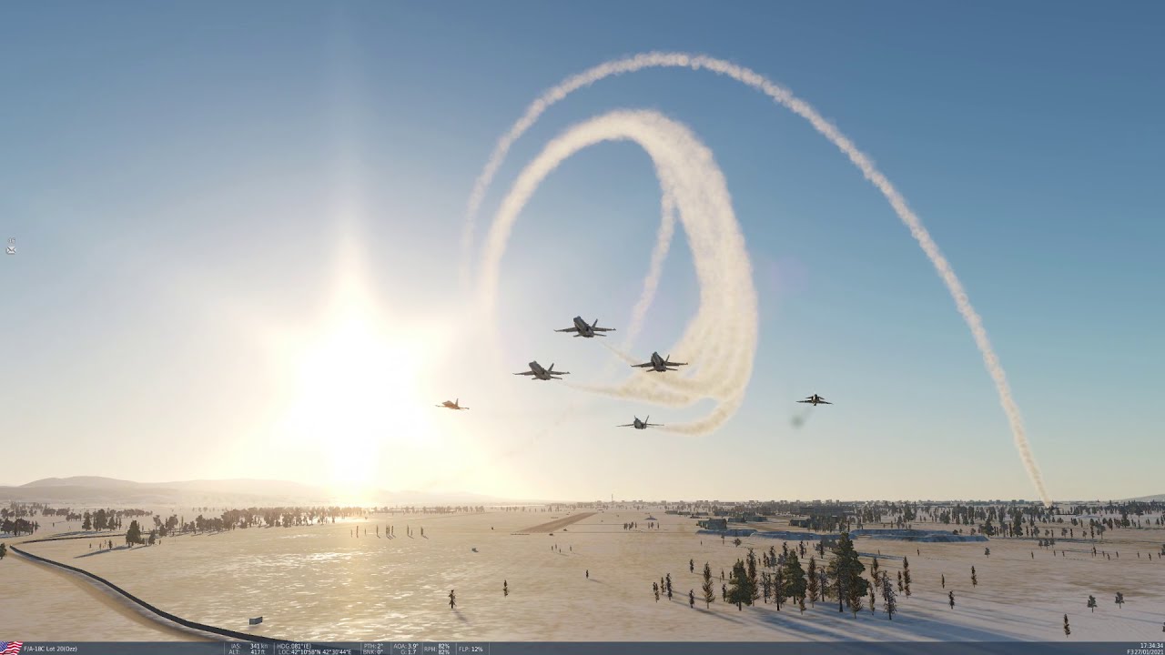 DCS F-18 Formation Aerobatics. - YouTube