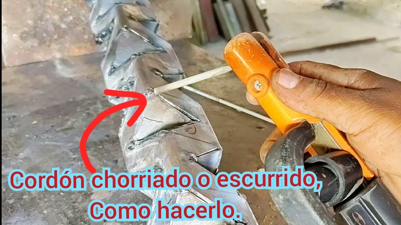 Como hacer un cordón chorriado o escurrido con electrodo en unión de ...