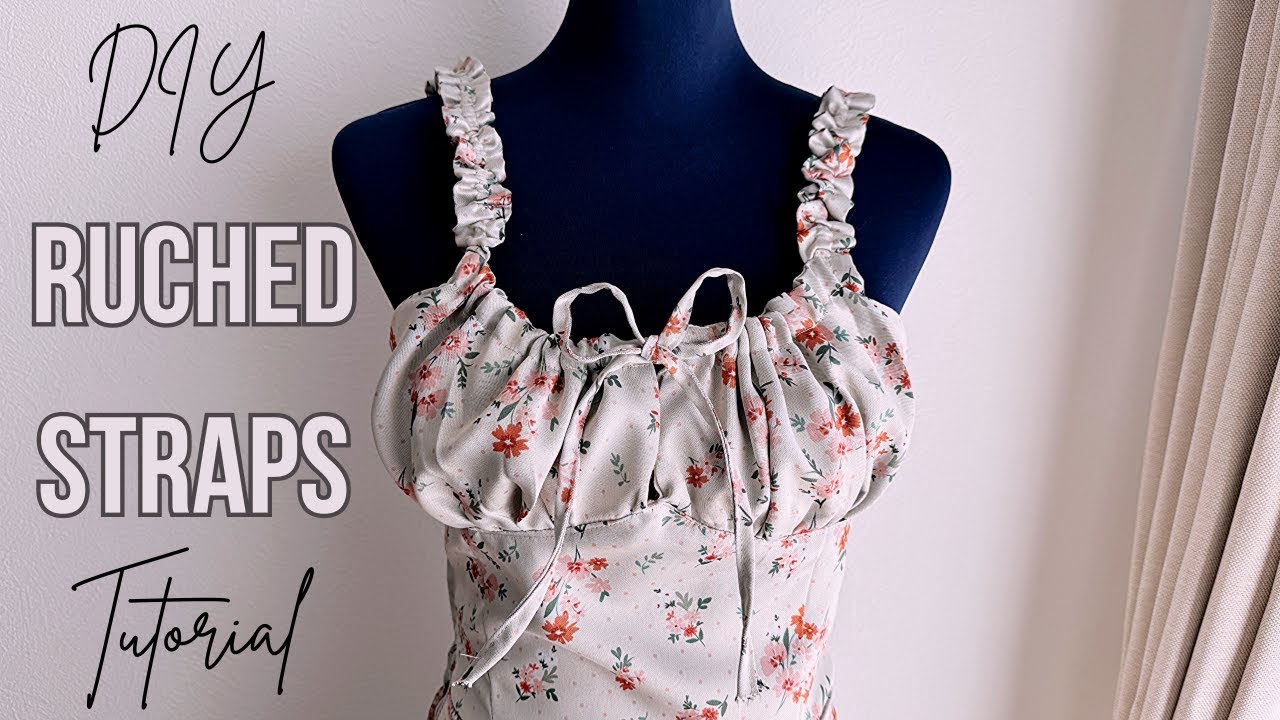 Ruched Scrunchie Straps - DIY Sewing Tutorial for Beginners - YouTube
