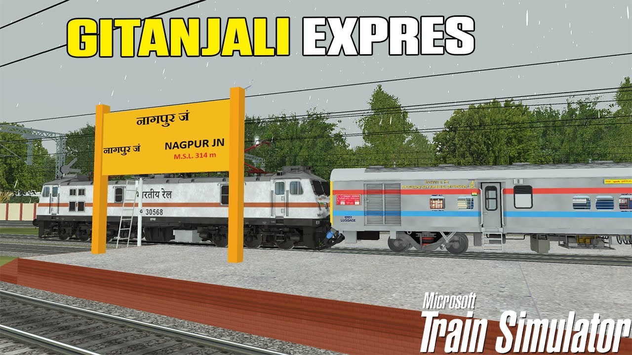 HWH WAP7 Hauls! 12860 Gitanjali Express Nagpur to Bhusawal MSTS LIVE ...