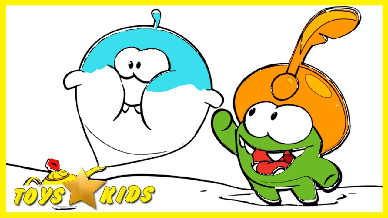 Om Nom Stories - Cartoon Coloring Page The Magic Lamp Om Nom Coloring ...