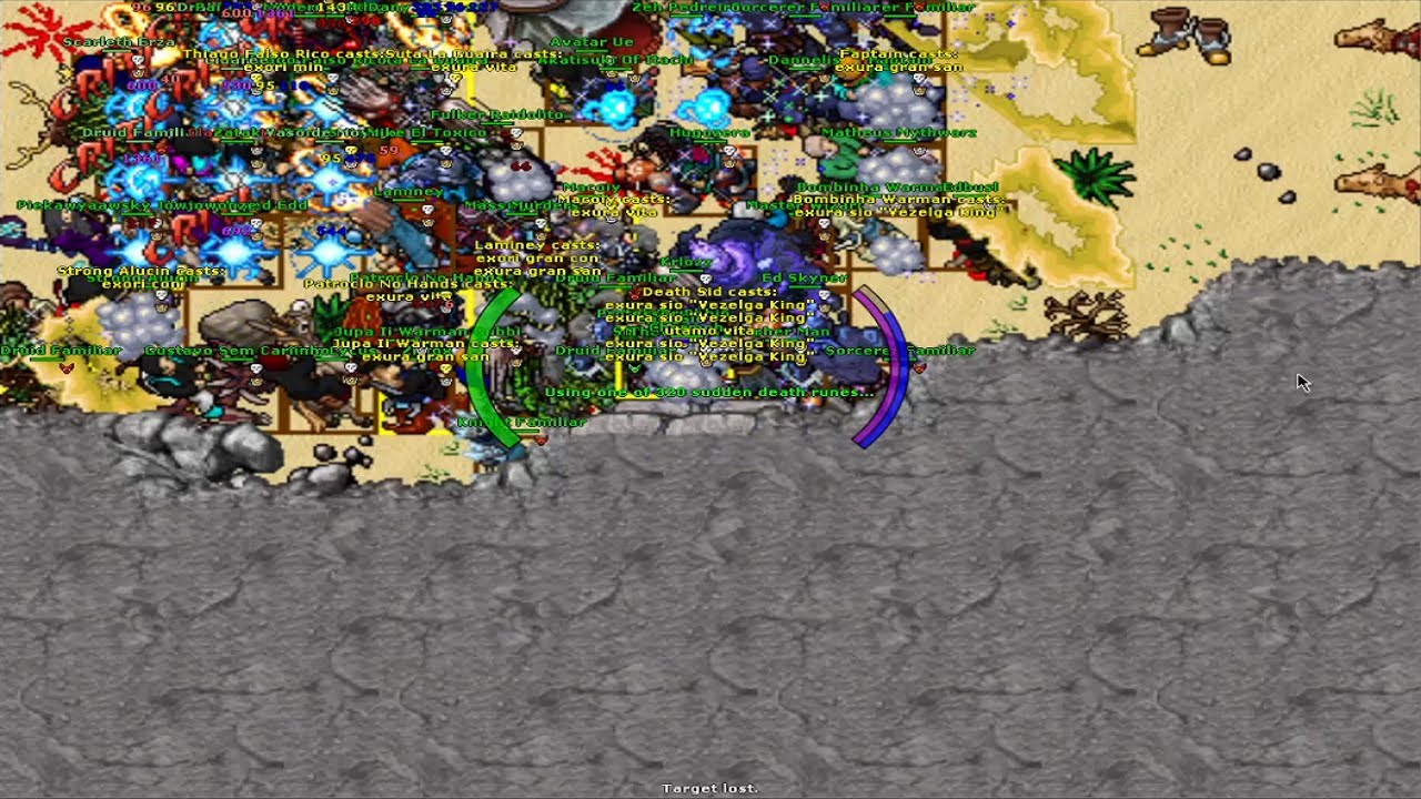 Tibia War Lobera Army Airdrop vs Godslayer Darashia Battle 2024-04-27 ...