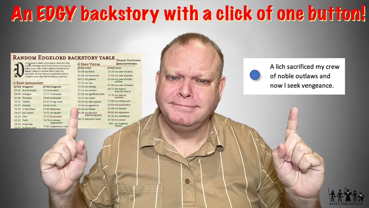 Create an EDGY backstory with one click of a button! - YouTube