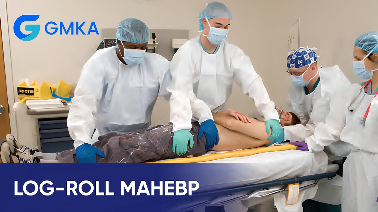 Як перекласти пацієнта з травмою хребта - Log-roll маневр | ATLS - YouTube