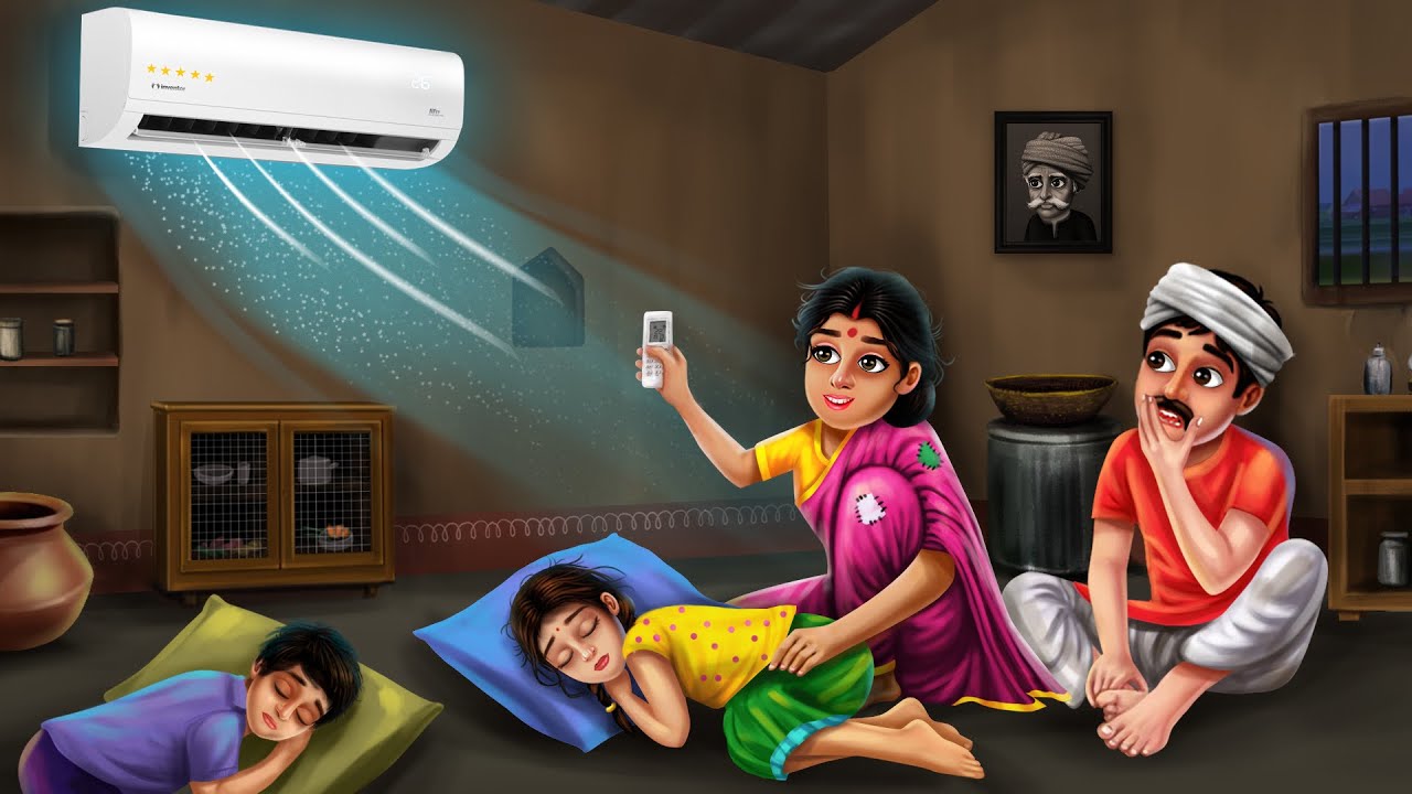 गरीब का घर एसी - Garib Poor Man's House AC Story | Hindi Moral Stories ...