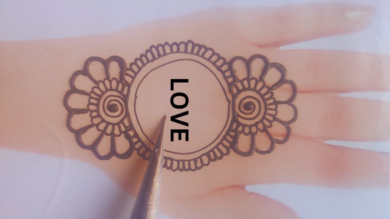 Very Beautiful Stylish Love Mehndi Design l Simple Eid Mehndi l Easy ...