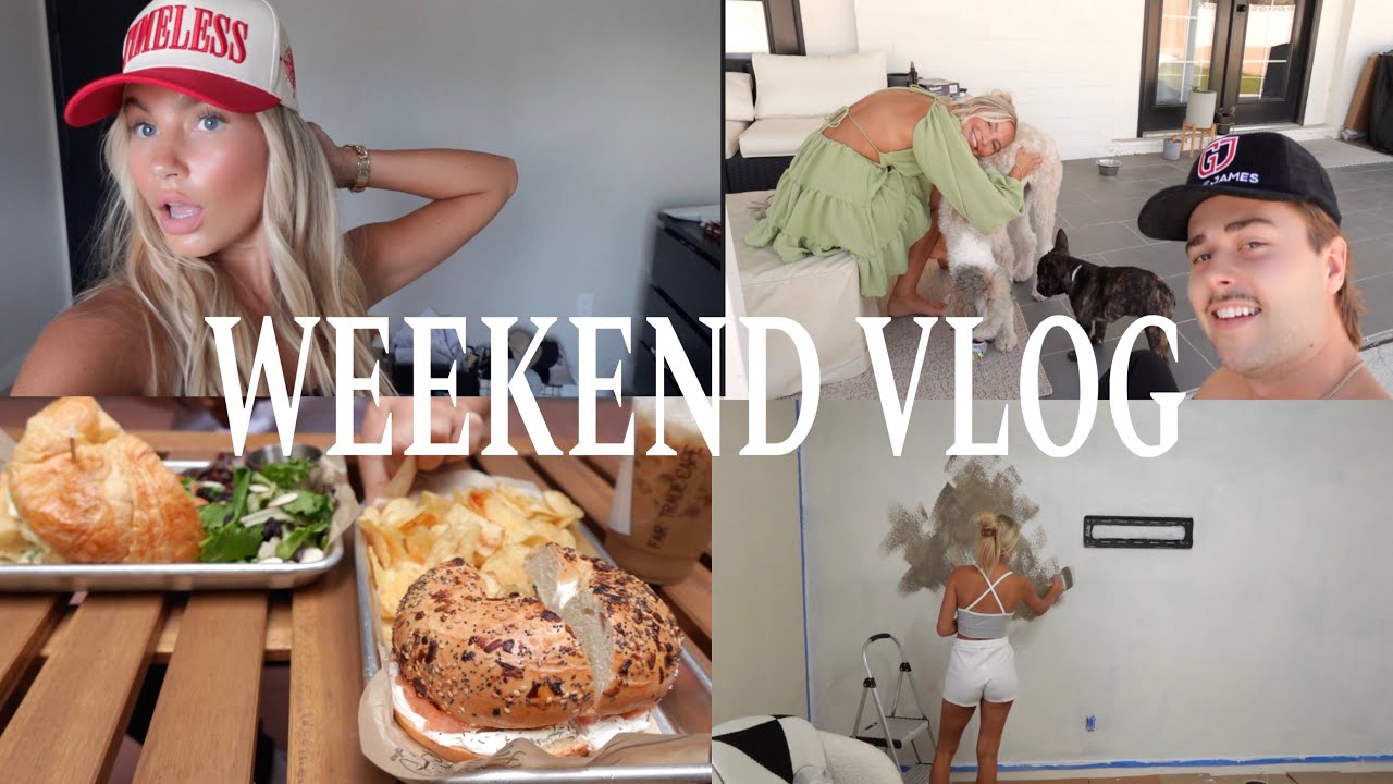 WEEKEND VLOG: home projets, mavs birthday, brunch date - YouTube