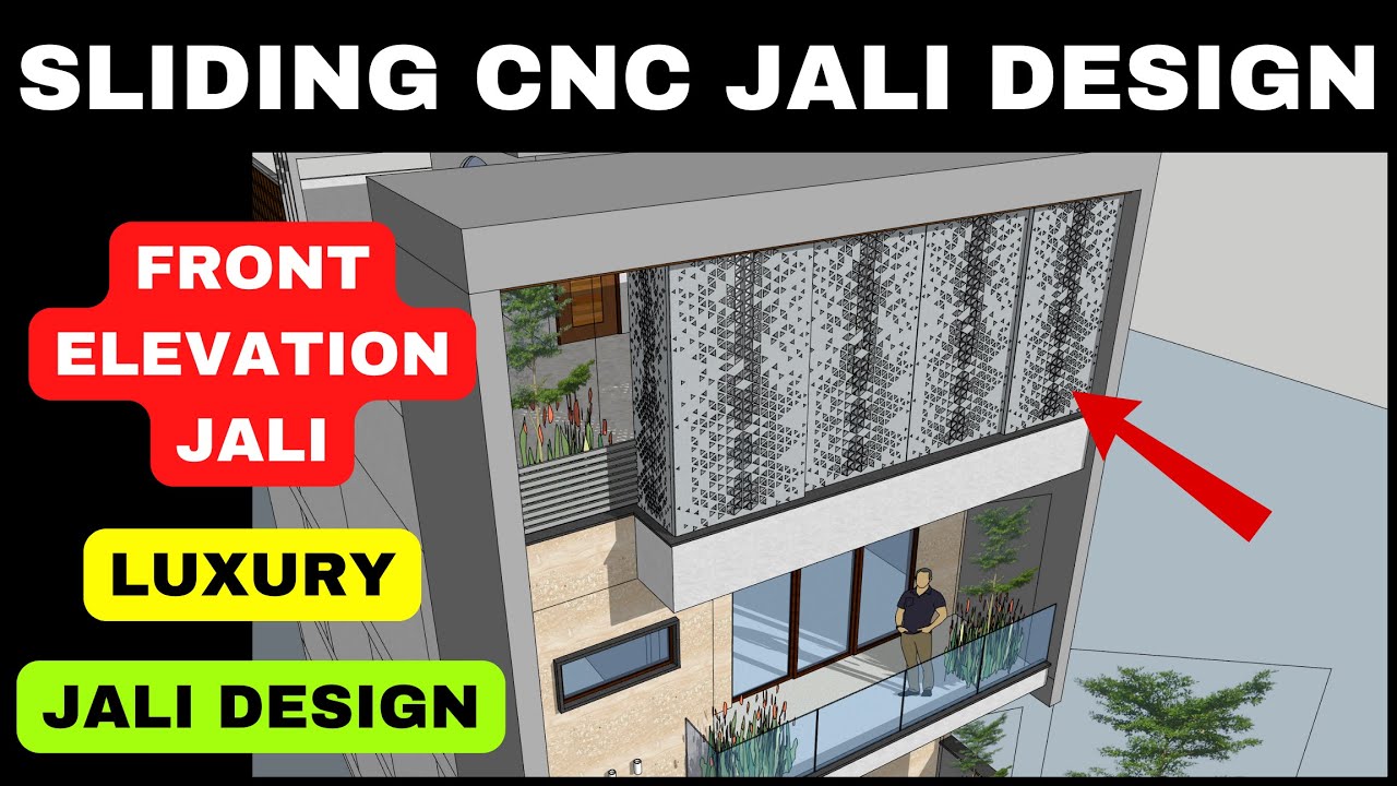 Front Elevation Jali Design With Sliding Panels | CNC Jali Design ...