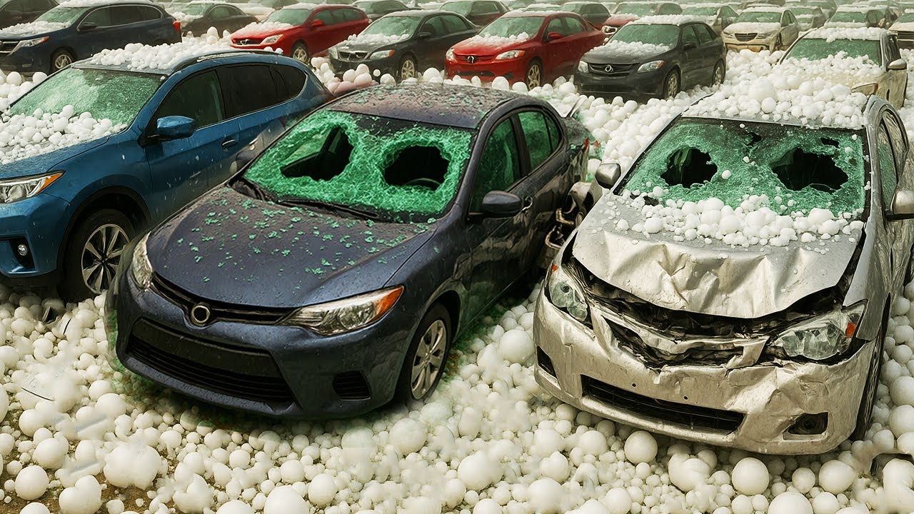 Texas Now Struck by Massive Hailstorm ! Baseball-Sized Hail Damages ...