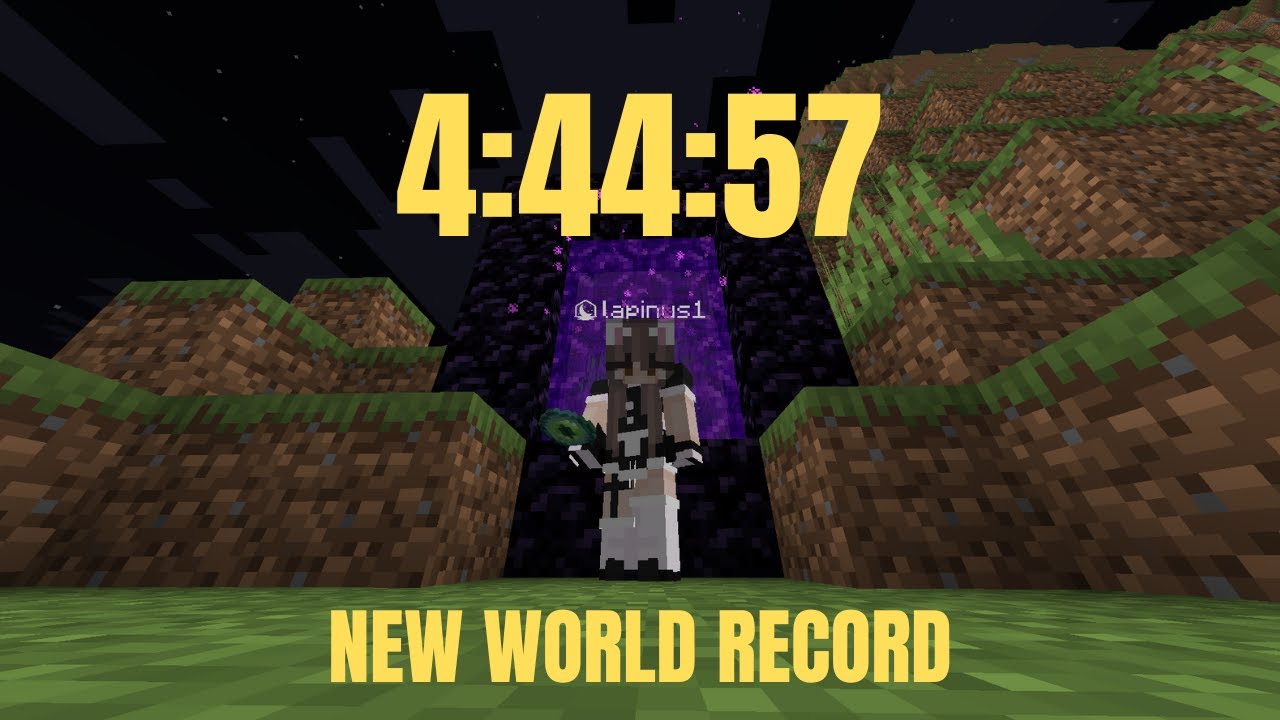minecraft speedrun World Record in 4:44:57 100%legit - YouTube