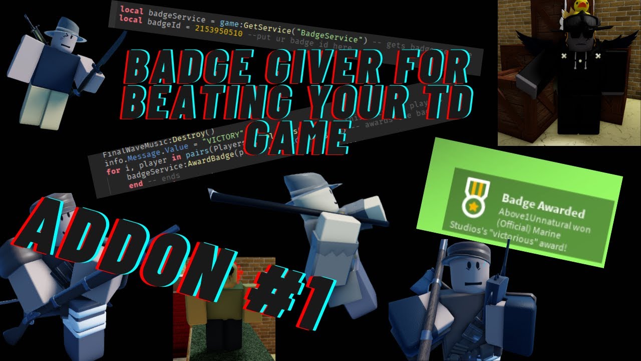 GNOMECODE TD ADDON #1 -How to give badges to players who beat the final round in you TD game ...