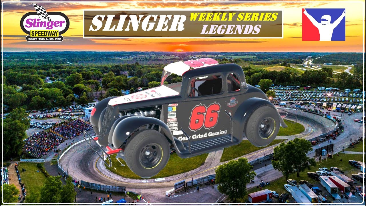 IRACING / Slinger Speedway Weekly Series / LEGEND CARS / 50 Laps AI ...