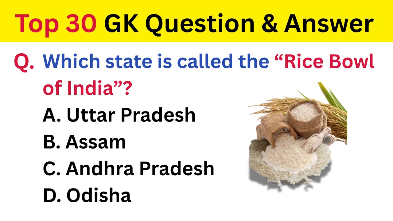 30 Important GK Question and Answer| GK Questions and Answers |GK Quiz ...