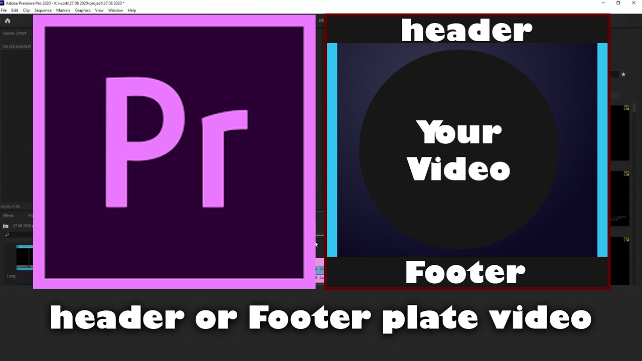 How to create header or Footer plate video - YouTube
