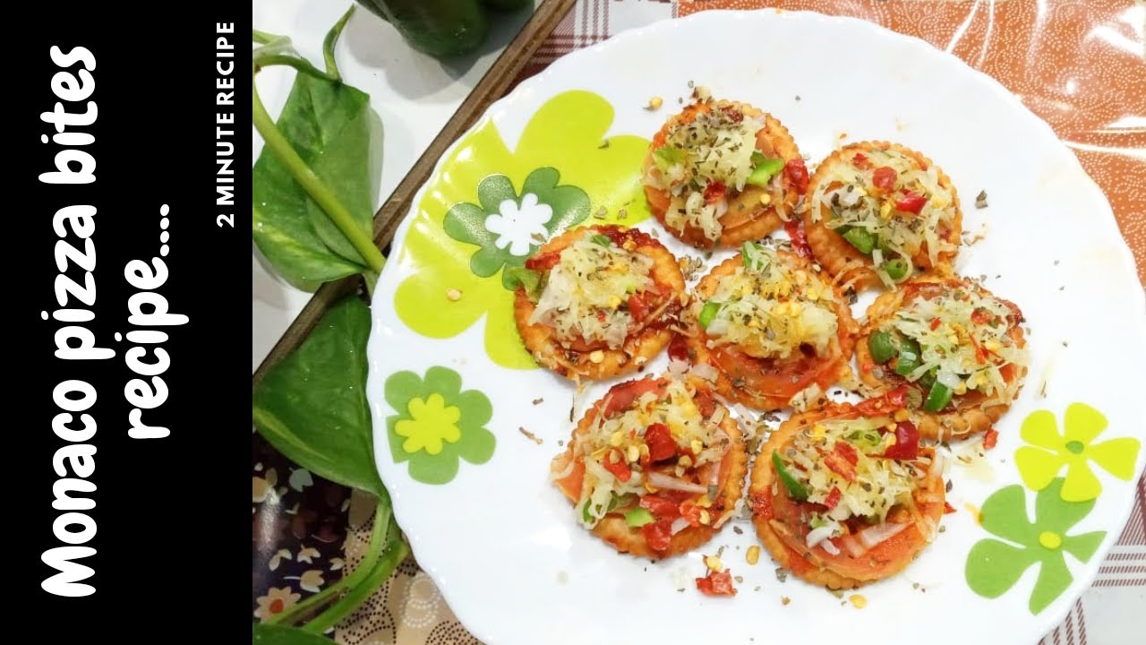 Monaco Pizza Bites Recipe/Cheesy Cracker Pizza/Easy Pizza Snacks. - YouTube