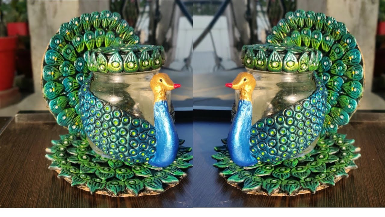 Clay Peacock Decor - YouTube