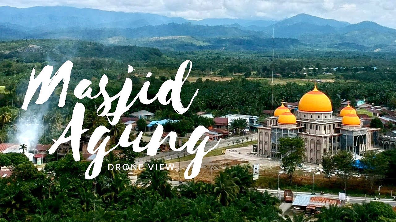 The Great Mosque Of Subulussalam City | Drone Aerial View | Masjid ...